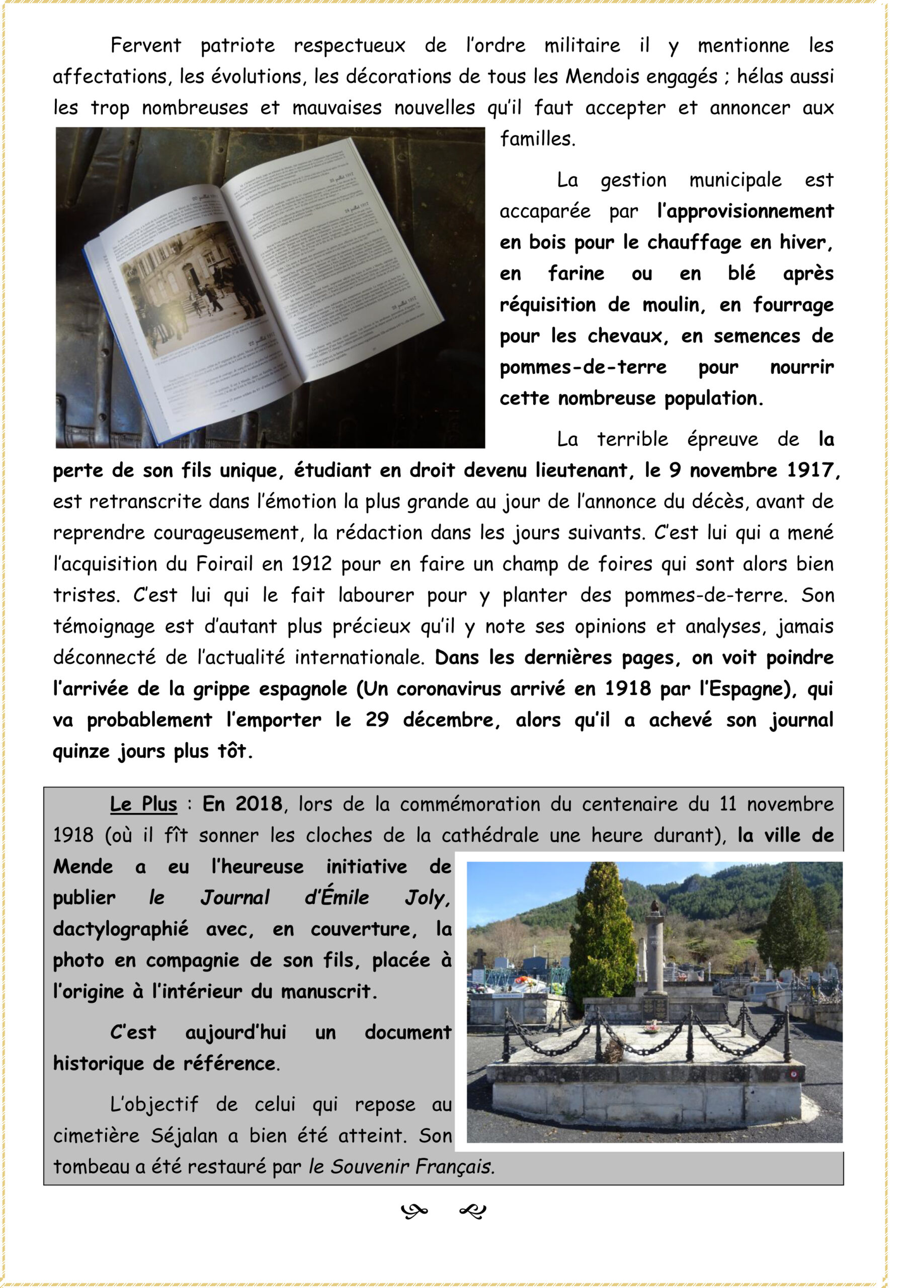 Pièce 5 – Le journal de guerre d’Emile JOLY – Société des Lettres des Sciences et des Arts de la ...